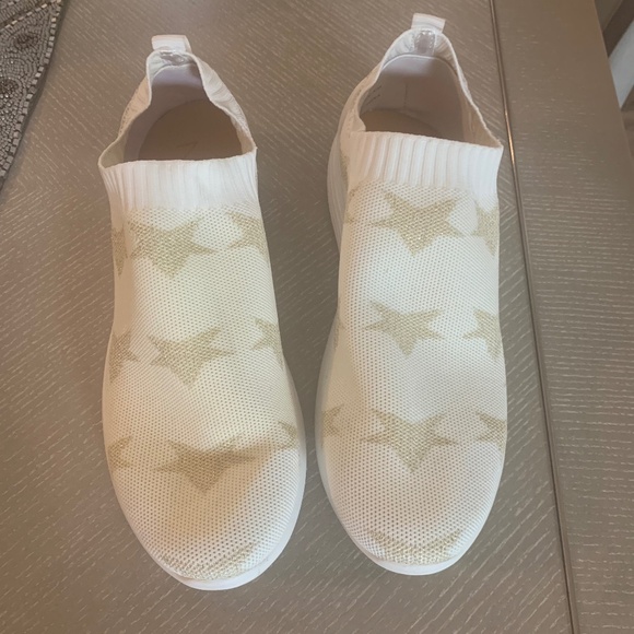 Neiman Marcus | Shoes | Neiman Marcus Creamgold Slip On Knit Sneakers ...
